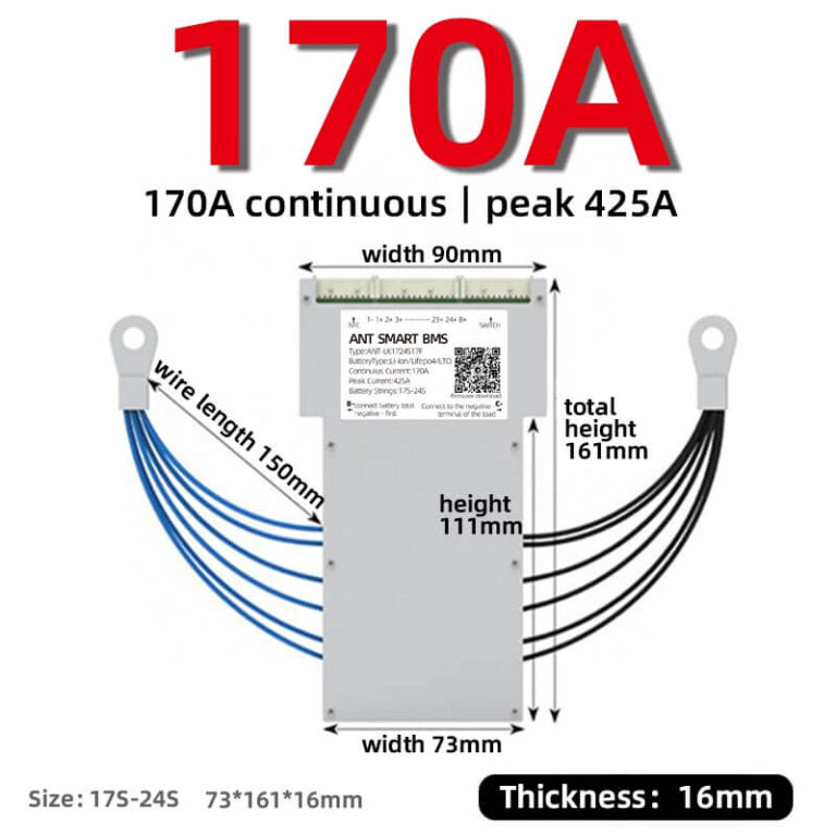 ANT BMS 17S-24S 50A-400A 420A Smart 52V-88V Lifepo4 li-ion LTO Battery ...