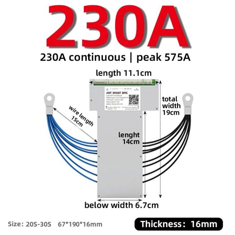 ANT BMS 21S-30S 170A-380A 400A 420A Smart 72V-130V Lifepo4 li-ion LTO ...