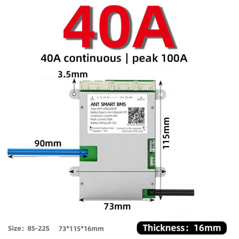 ANT BMS 8S-22S 40A-220A Smart 24V-80V Lifepo4 li-ion LTO Battery ...